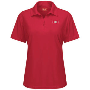 Audi Women's Short Sleeve Performance Knit® Flex Series Pro Polo-Red ...
