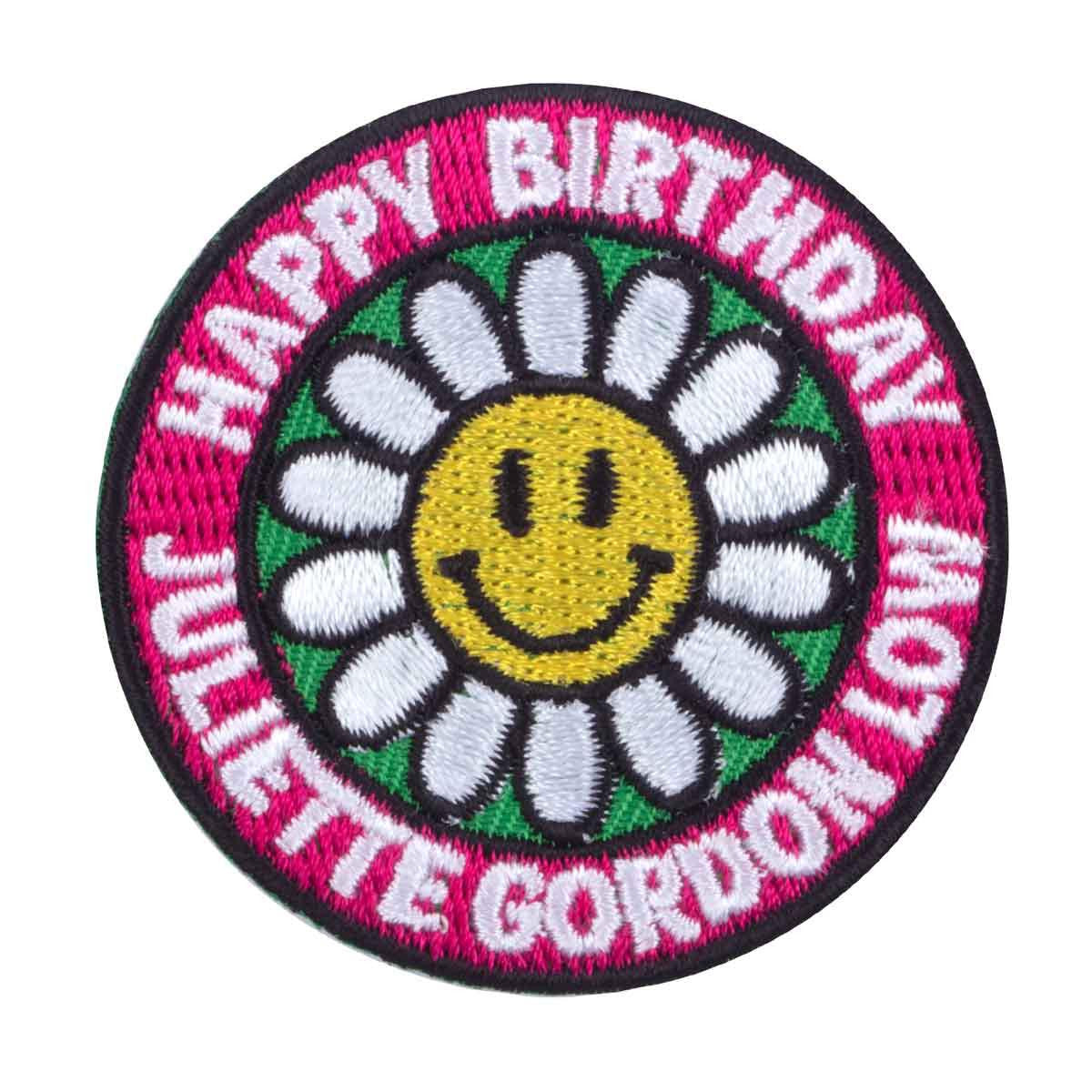 Happy Birthday JGL Smiley Daisy Iron-On Patch – Basics Clothing Store