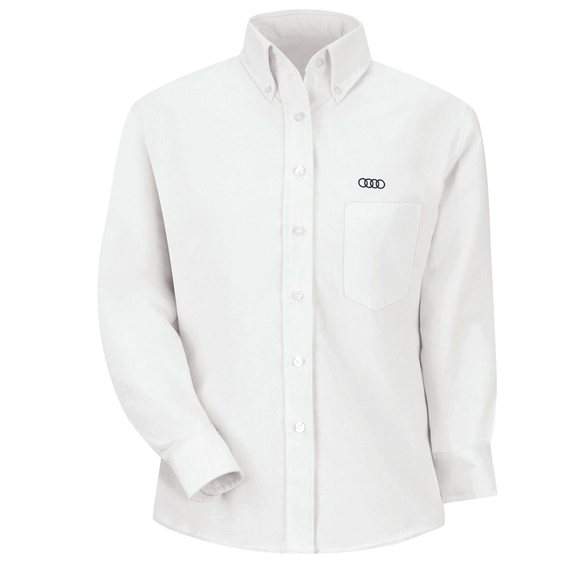Audi Women's Long Sleeve Executive Oxford Dress Shirt-White-1152WH ...