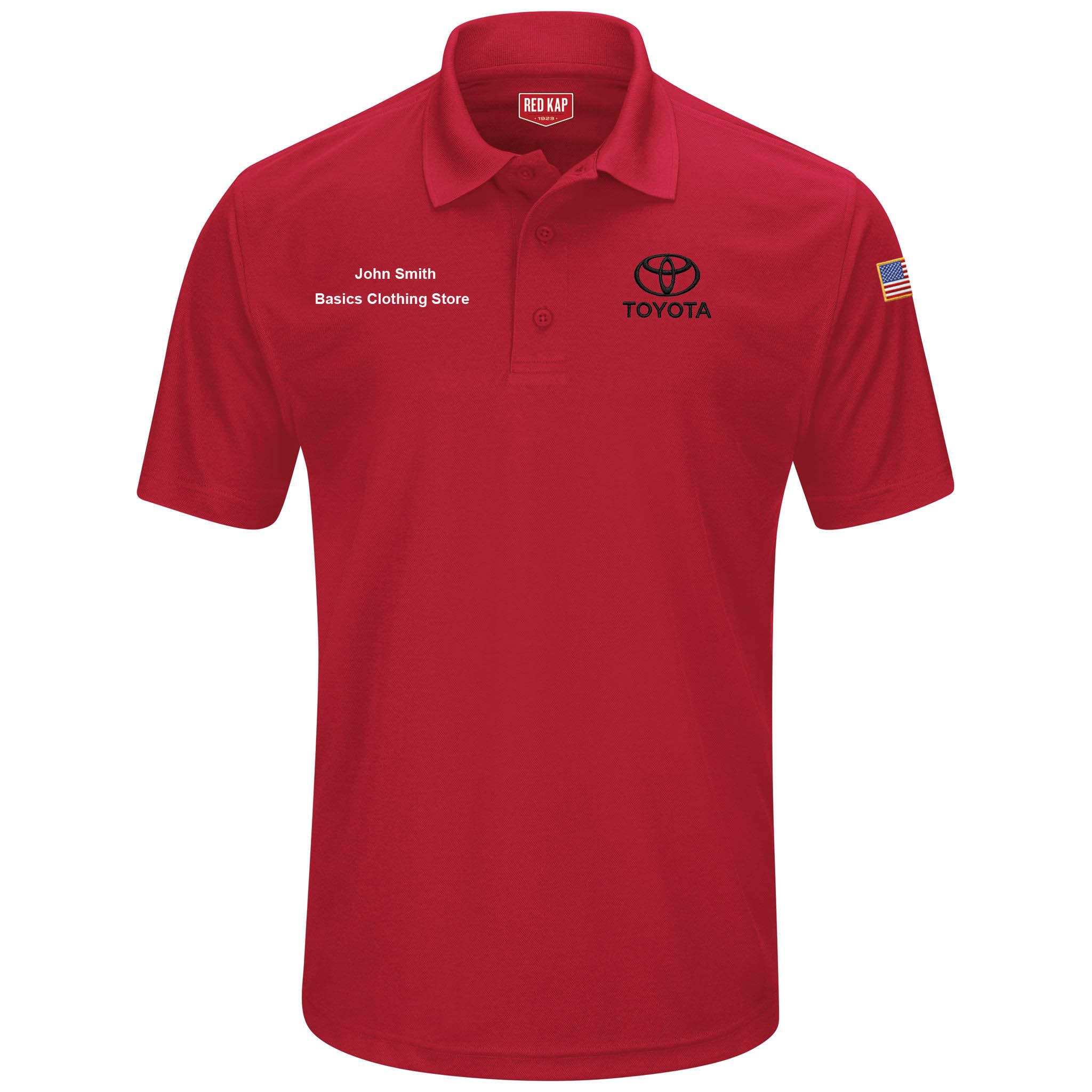 Toyota® Men's Short Sleeve Performance Knit® Pocketless Core Polo - To ...