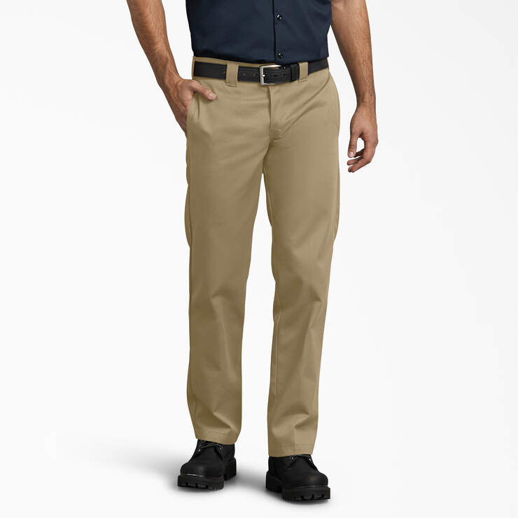 Dickies Slim Fit Work Pants, Khaki, 29W x 32L, 873 Clearance – Basics ...