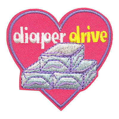 12 Pieces-Diaper Drive Patch-Free shipping – Basics Clothing Store