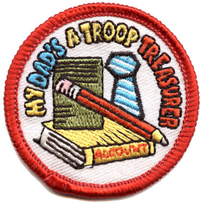12 Pieces-My Dad - Troop Treasurer Patch-Free shipping – Basics ...